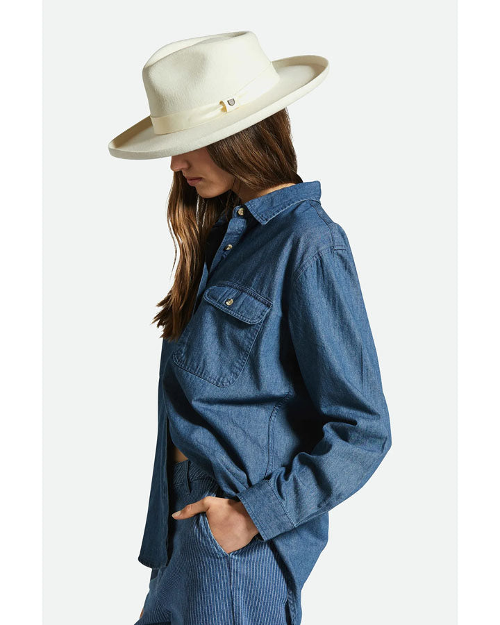 Victoria Felt Fedora - Off White/Off White Satin – The Vault Surf and ...